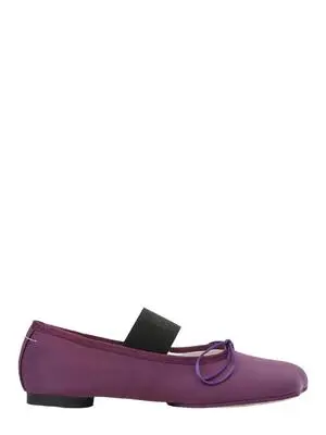 MAISON MARGIELA Anatomic Numeric Bow-detail Ballet Flats - Purple