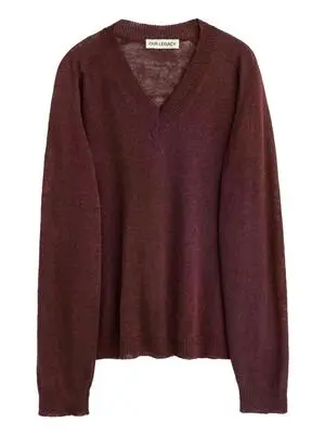 Our Legacy V-neck Linen Sweater - Brown