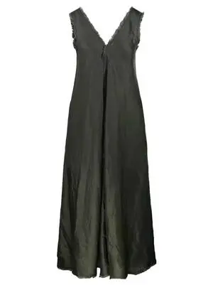 P.a.r.o.s.h V-neck Fringed Maxi Dress - Green