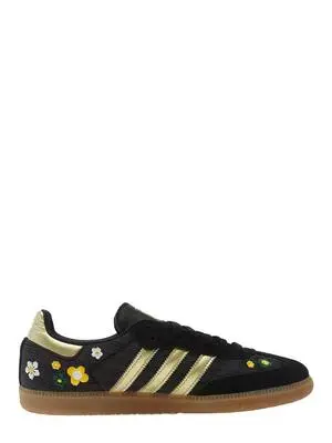 Adidas Flower-embellished Sneakers - Black