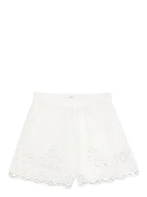 Sea Babette Eyelet Short - White