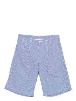 Comme Des Garçons Gingham Pleated Shorts - Blue
