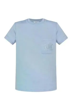 Max Mara Logo-embroidered T-shirt - Blue