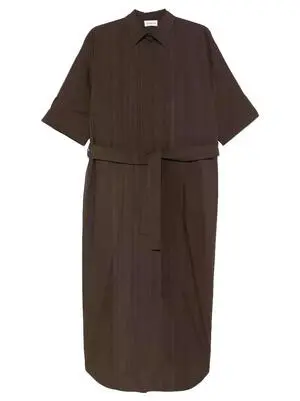 P.a.r.o.s.h Belt-detail Midi Dress - Brown