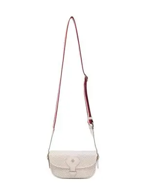 Bally Beckett Perforated Leather Cross Body Bag - Neutrals