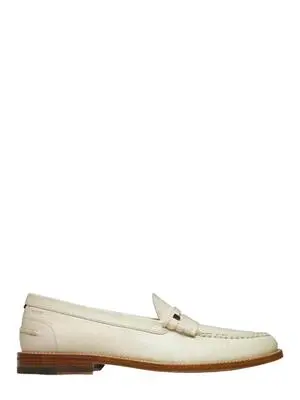Bally Grained Leather Loafers - Neutrals