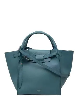 Celine 2019 Small Grained Calfskin Big Bag Satchel - Blue