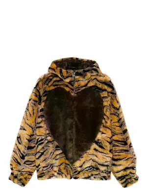 Kenzo Tiger Print Heart Detail Jacket - Brown