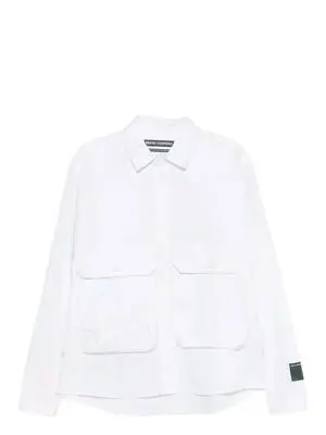 Reese Cooper Cargo Button Cotton Shirt - White