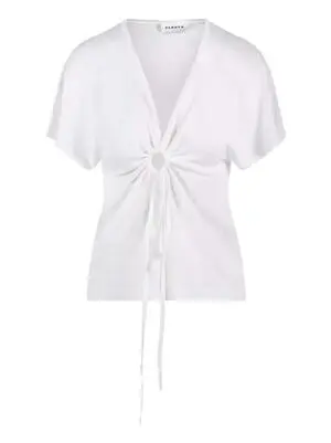 P.a.r.o.s.h Ring Tie Top - White