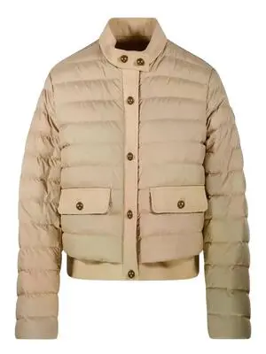 Moncler Quilted Down Jacket - Neutrals