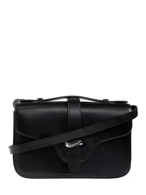Emporio Armani Smooth Leather Shoulder Bag - Black