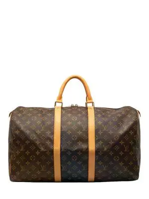 LOUIS VUITTON 2003 Monogram Keepall 50 Travel Bag - Brown