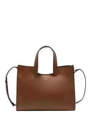 Bally Leather Tote Bag - Brown