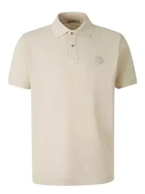 MONCLER Tonal Patch Metal Button Polo Shirt