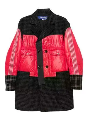 Junya Watanabe Checked Quilted Coat - Black