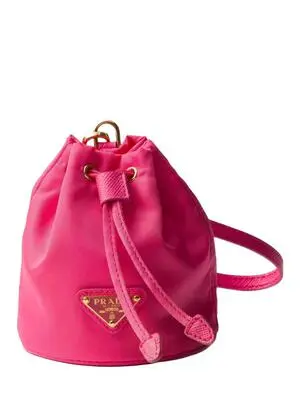 Prada Mini Icon Re-nylon Keychain Charm - Pink
