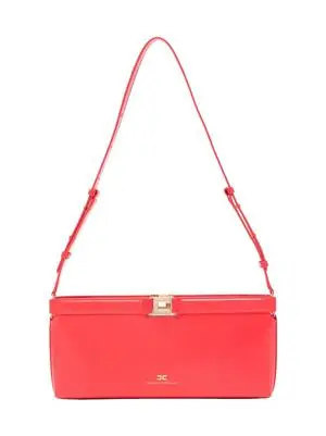 Elisabetta Franchi Naplak Leather Satchel - Red