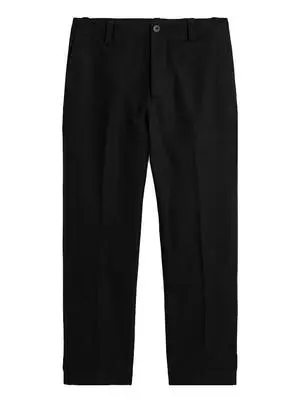 Cos Cotton-canvas Regular-fit Straight-leg Chinos - Black