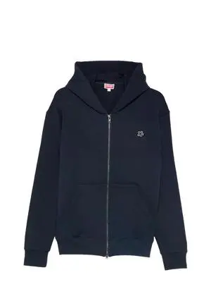 Kenzo Logo-patch Hoodie - Blue