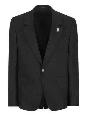 Gucci Patterned Pin Blazer - Black