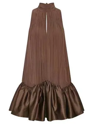 ROTATE BY BIRGER CHRISTENSEN Gathered Mini Dress - Brown
