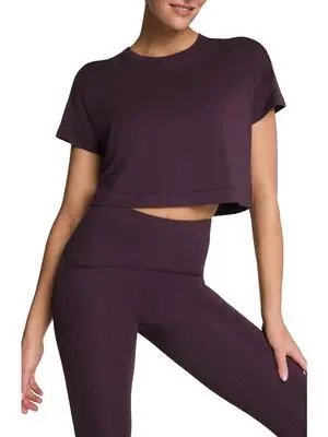 Spanx Supernaturals Crop T-shirt - Blackberry
