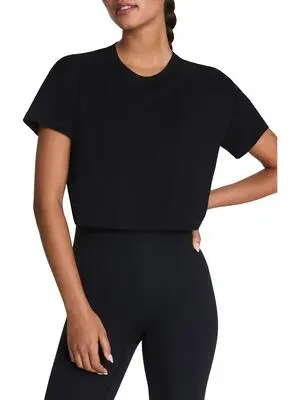 Spanx Supernaturals Crop T-shirt - Very Black