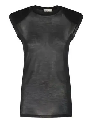 SEMICOUTURE Crew-neck Top - Black