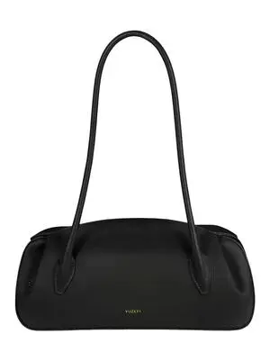 Yuzefi Leather Oyster Shoulder Bag - Black
