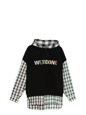 We11Done Logo-embossed Hoodie - Black