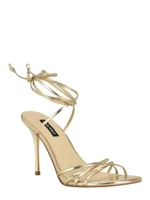 Nine West Opela Ankle Wrap Sandal - Gold