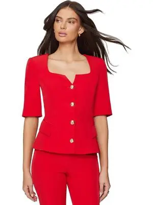 Generation Love Tilly Crepe Jacket - Cherry