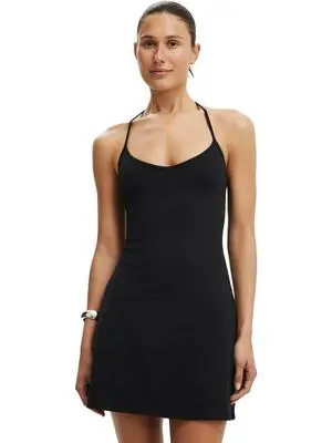COTTON ON Halter Mini Dress - Black