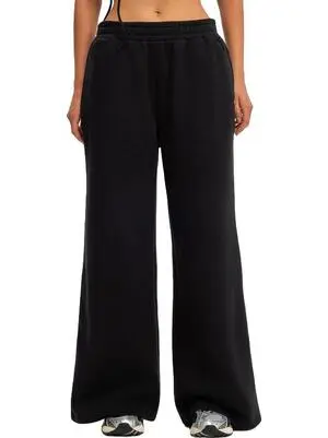 Cotton:on Active Fleece Wide Leg Sweatpant - Black