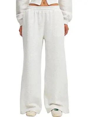 Cotton:on Active Fleece Wide Leg Sweatpant - Light Grey Marle