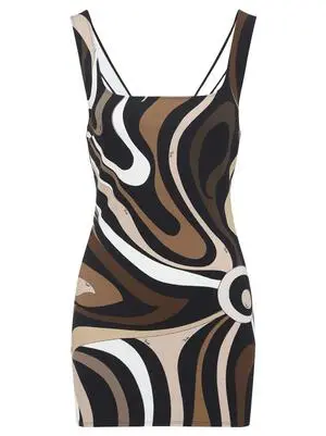 Emilio Pucci Marmo Print Mini Dress - Black