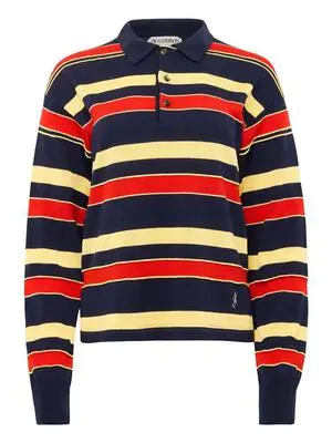 JW Anderson Knitted Rugby Polo - Blue