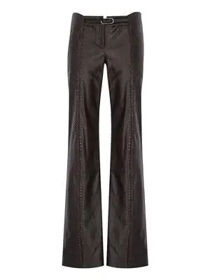 Zeynep Arçay 70's Snake Print Leather Pants - Brown