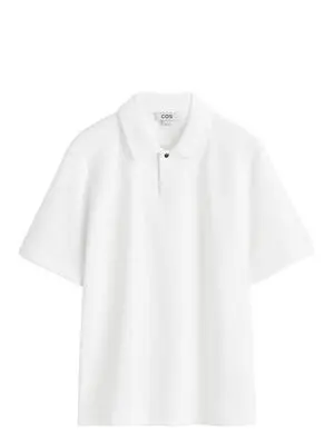 Cos Cotton-piqué Polo Shirt - White