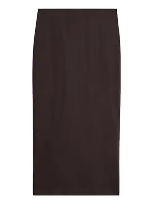 Cos Jersey Midi Pencil Skirt - Brown
