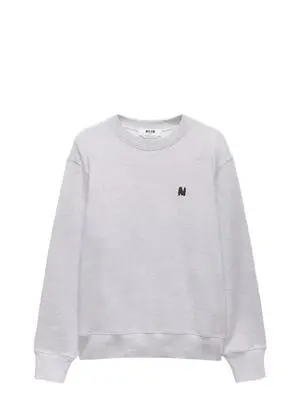 MSGM Logo Detail Crew-neck Sweatshirt - Grey