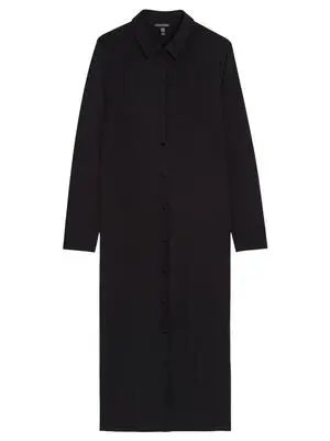 Eileen Fisher Button-down Midi Dress - Black