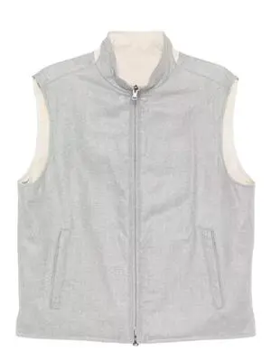N.peal Reversible Zipped Vest - Grey