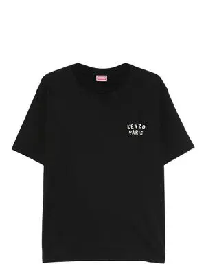 Kenzo Logo-embroidered T-shirt - Black