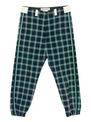 Marni Checked Trousers - Blue