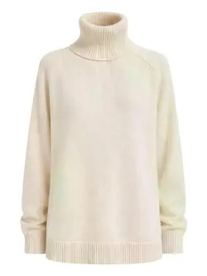 Tibi Roll-neck Oversized Sweater - Neutrals