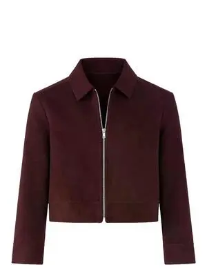PATRICK ASSARAF Zipped Cropped Jacket - Red