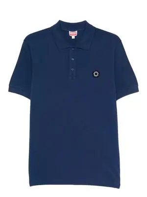Kenzo Logo-patch Polo Shirt - Blue