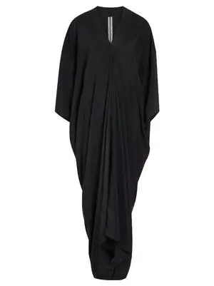 Rick Owens V-neck Draped Maxi Dress - Black